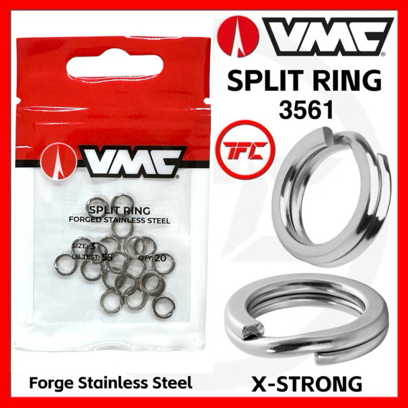 VMC Dyna X-Strong Split Ring 3561 Forged High Grade Stainless Steel Polished Finish SW Heavy ...