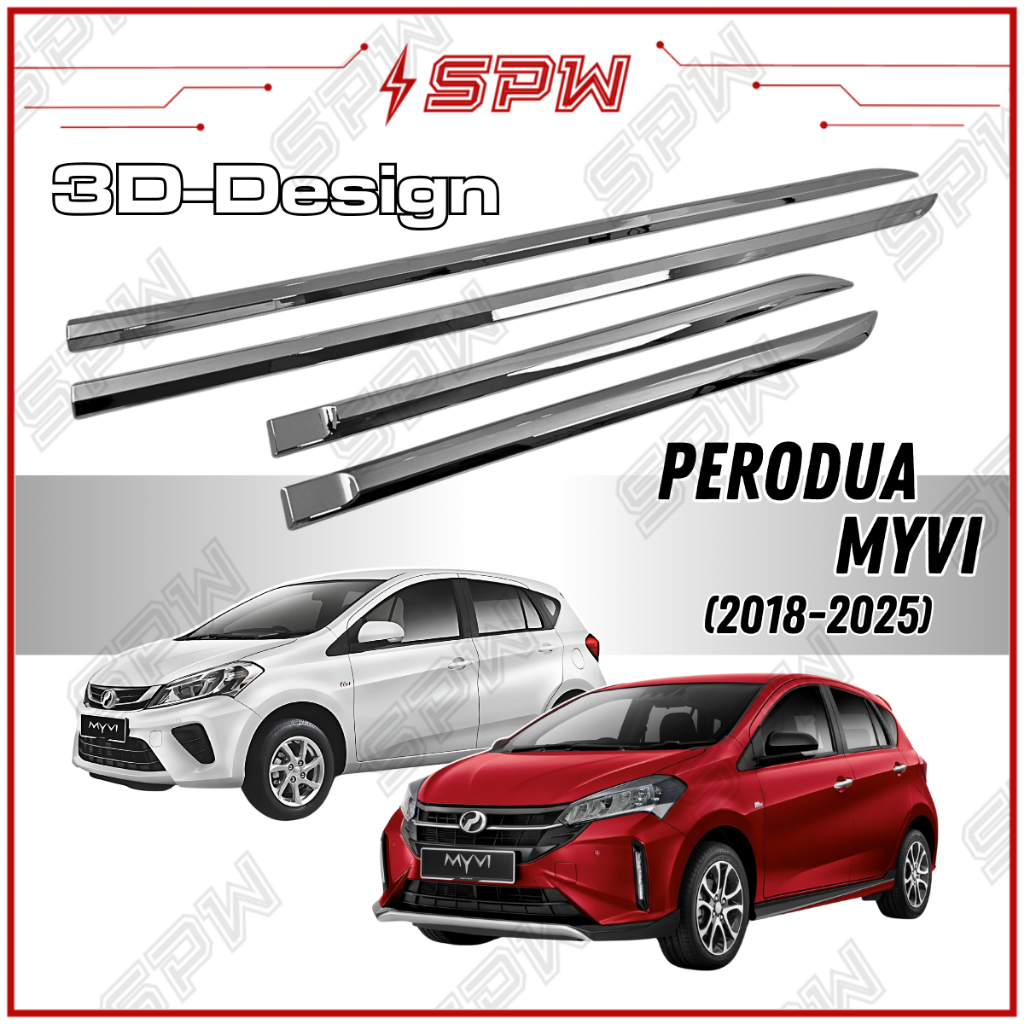 Perodua Myvi G3 (2018-2025) ABS Chrome Trim Garnish Cover Side Door ...