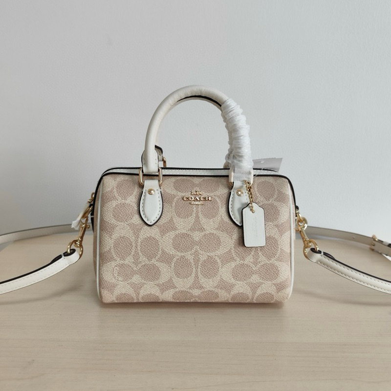 💯 Authentic Original Coach Mini Rowan Bag CW329 White | Shopee Malaysia