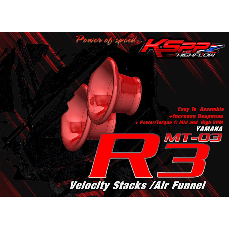 KSPP VELOCITY STACK AIR FUNNEL YAMAHA R25 MT25 R3 | Shopee Malaysia