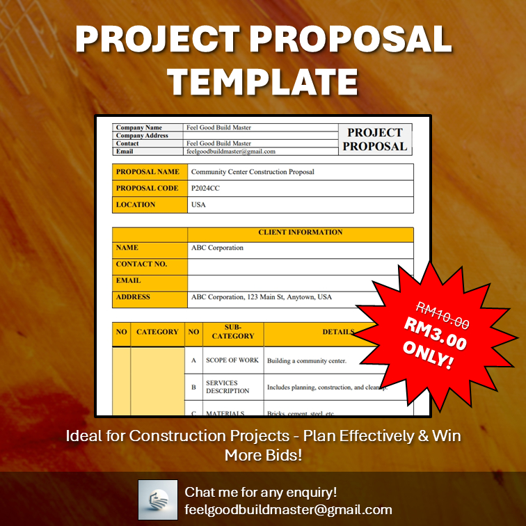 Project Proposal Template - Ideal for Construction Projects - Plan Effectively & Win More Bids ...