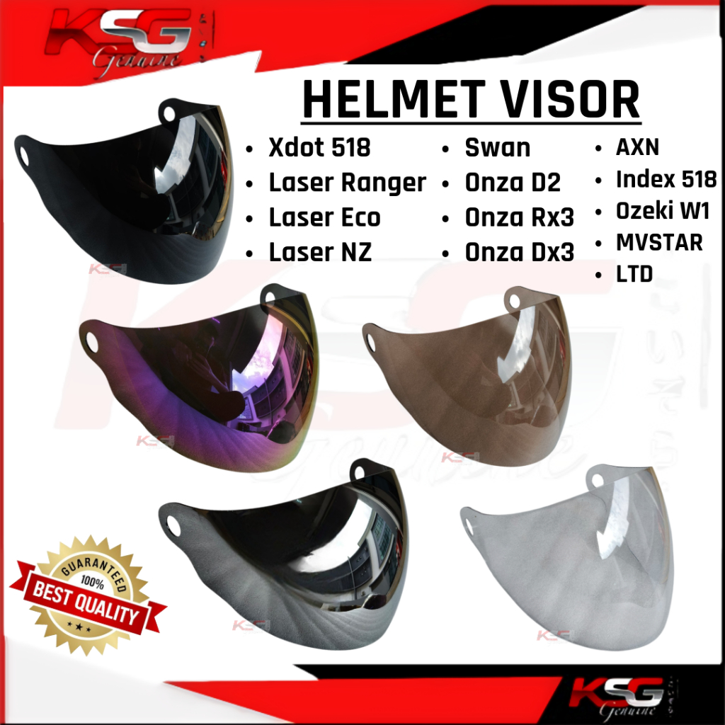 LTD SWAN ONZA MV STAR XDOT G518 LASER VISOR HELMET VISOR TINTED DRAK ...