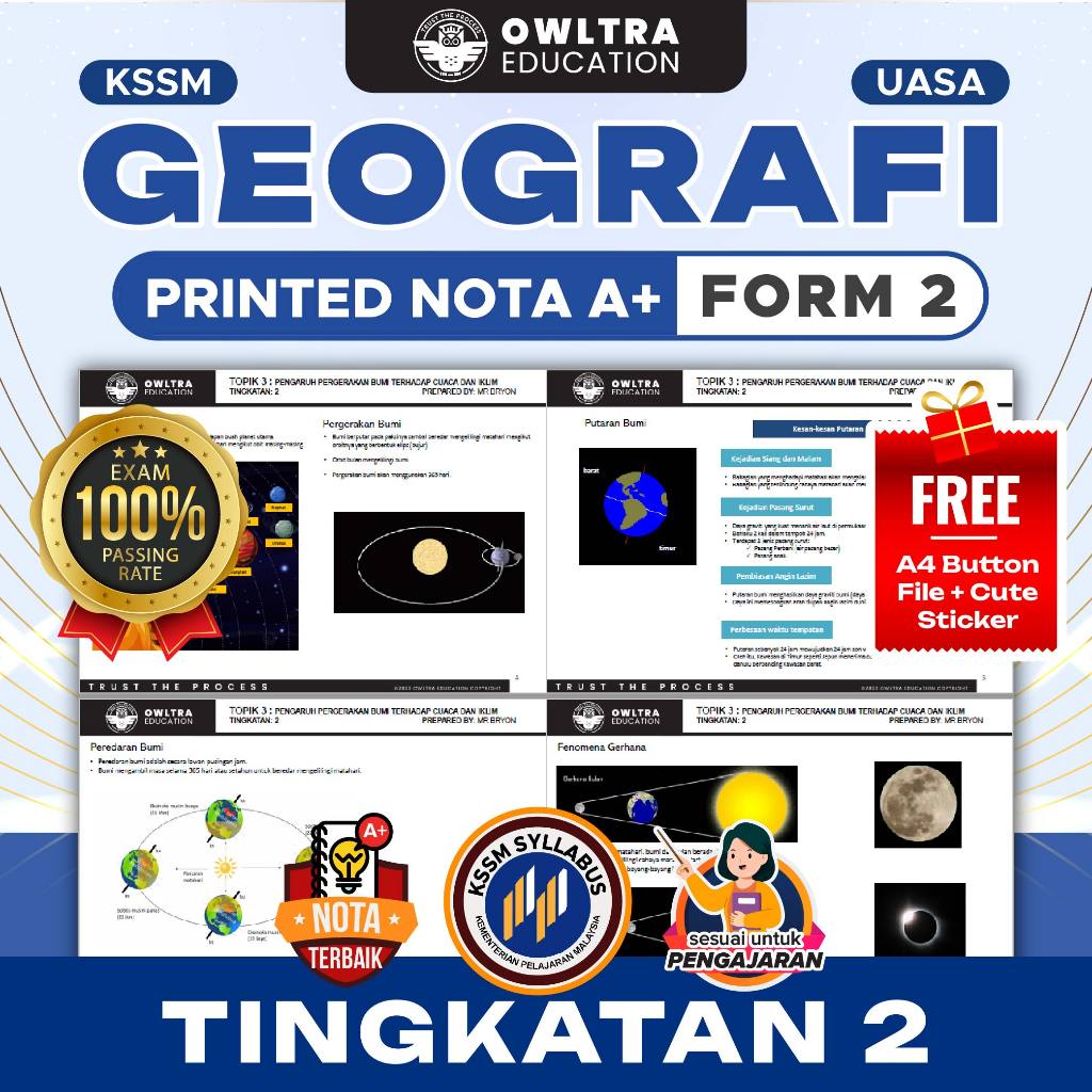 Nota Geografi UASA Tingkatan 2 PT3 Nota A+ (Printed Note) | Shopee Malaysia