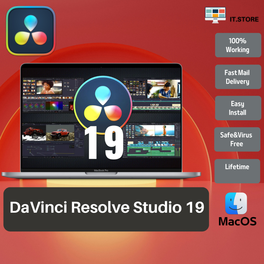 DaVinci Resolve Studio 19 MacOS – Pro video editing & color grading with advanced post ...