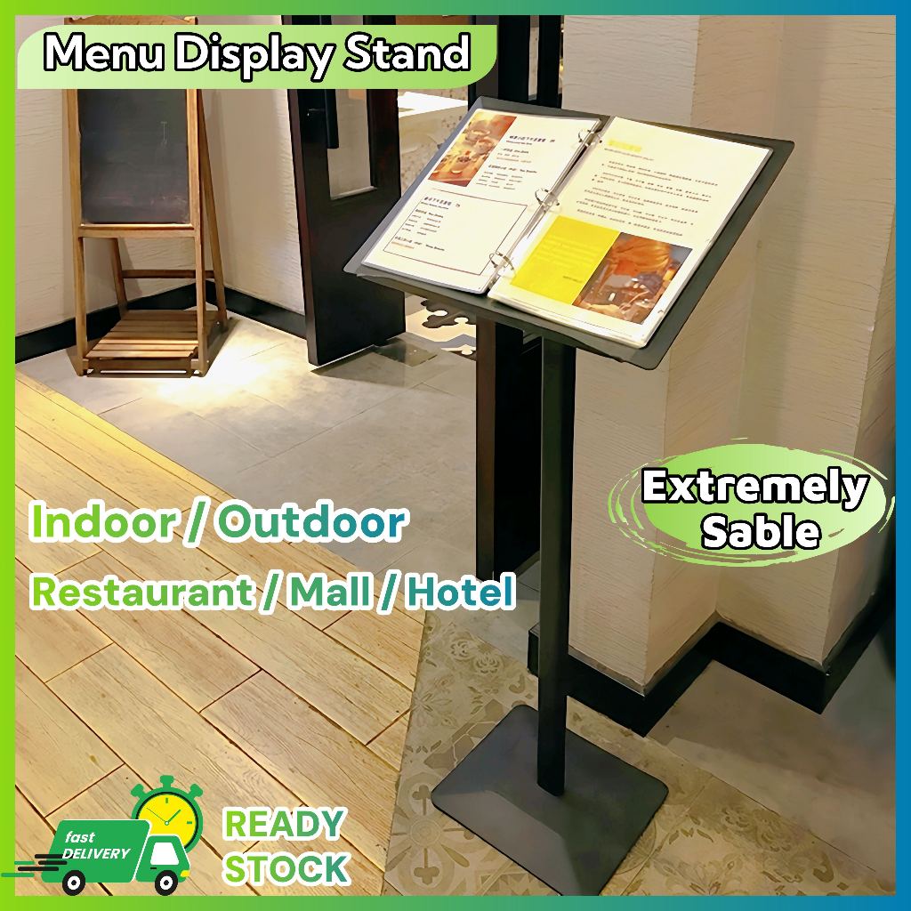 Menu Display Stand, Simple & Elegant, Standing Menu Holder, READY STOCK ...