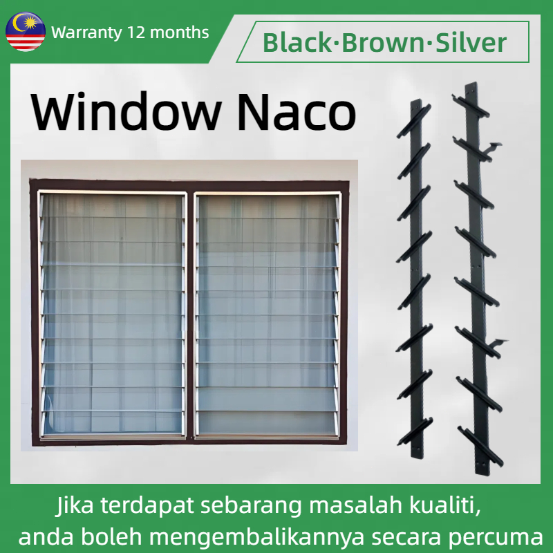 (1pair/2pcs) Blade Window Naco Traditional 8Layers Blade Metal Louvres ...