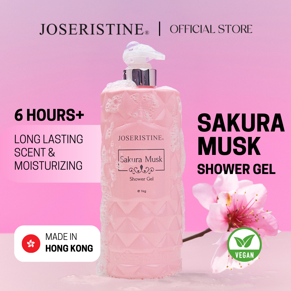 JOSERISTINE Sakura Musk Shower Gel 1000ml/Vegan/Perfume Body Wash ...