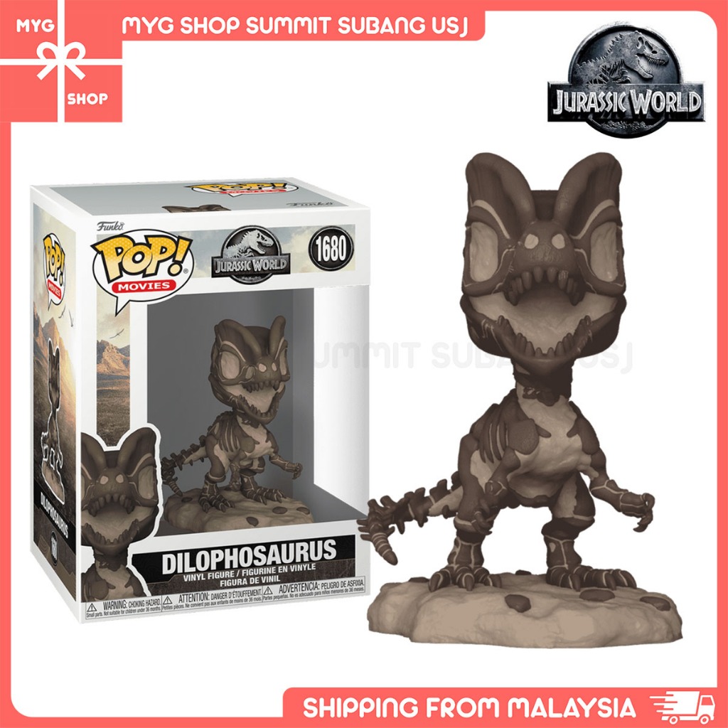 Funko Pop Dilophosaurus Fossil Type 1680 Jurassic World Dinosaur ...
