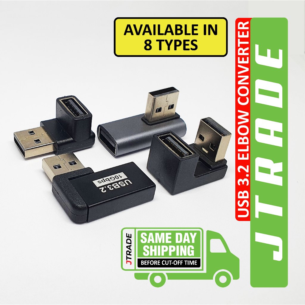 USB A Elbow U Shape Adapter Converter 10GBps USB 3.2 | Shopee Malaysia