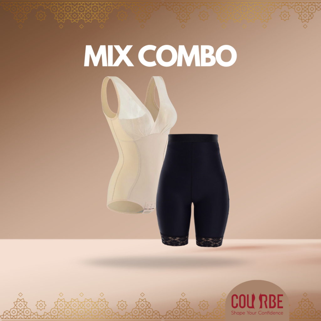 Courbe Mix Combo Beige Corset + Black Ruby Girdle | Shopee Malaysia