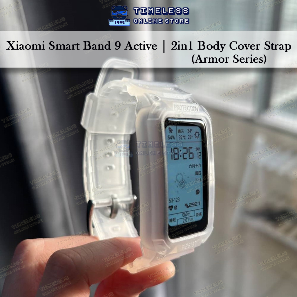 🇲🇾 Xiaomi Smart Band 9 Active 2in1 Full Protection Strap, 2in1 Armor ...