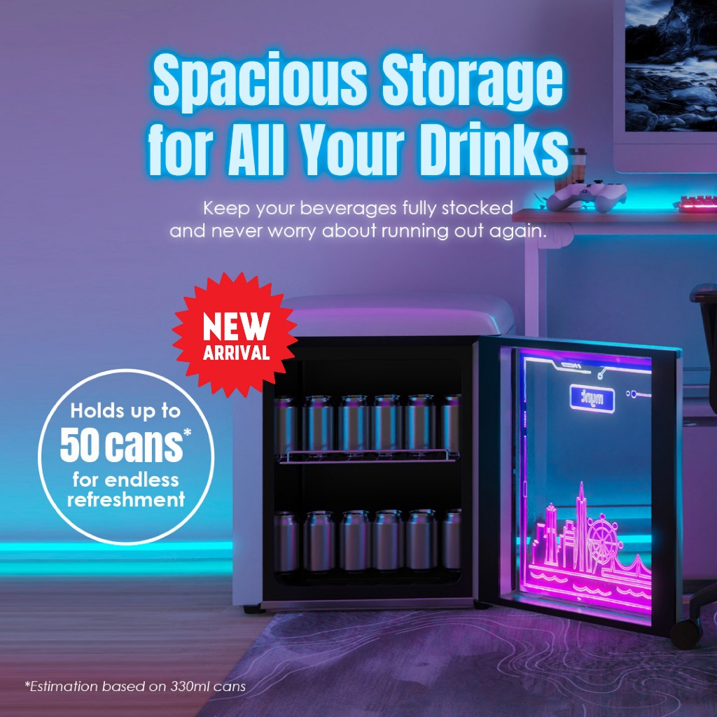 Mynticool Beverage Cooler 45L Mini Bar Chiller Fridge Mini Showcase ...