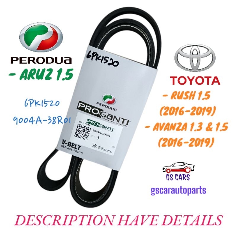 Perodua Aruz 1.5 2017-2023/Toyota Avanza/Rush 100% Original Proganti V ...