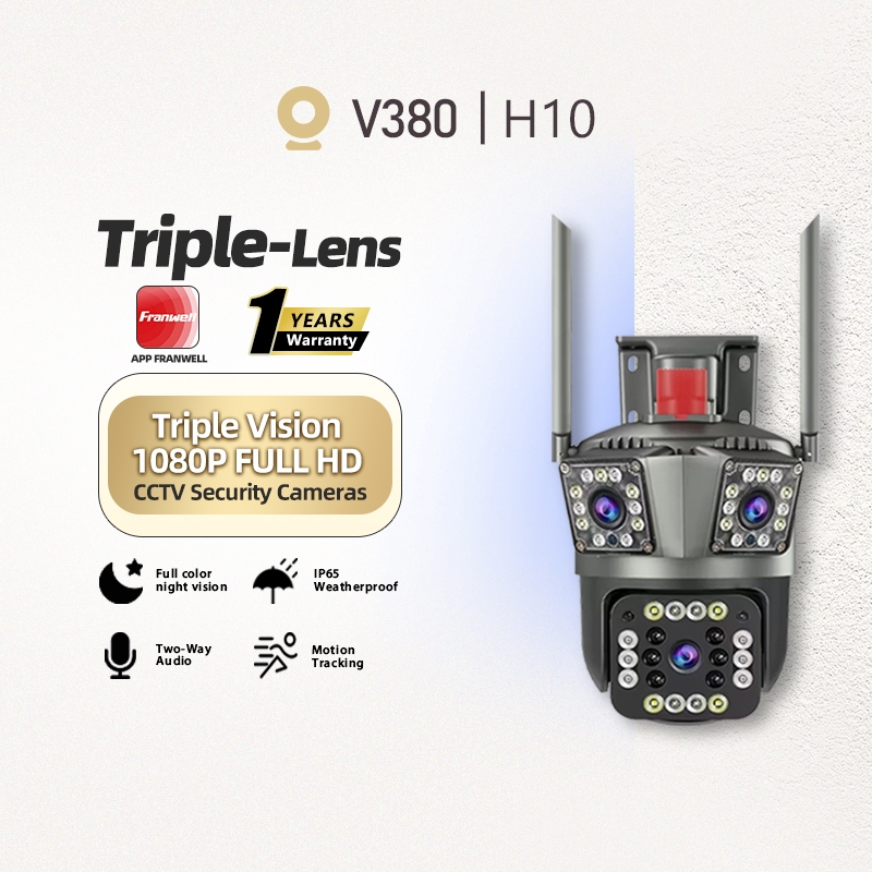 V380 wireless cctv outdoor camera wifi security camera automatic ...