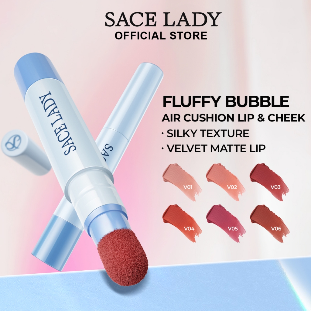 SACE LADY Matte Lip Cream Long Lasting Air Cushion Liquid Lipstick ...
