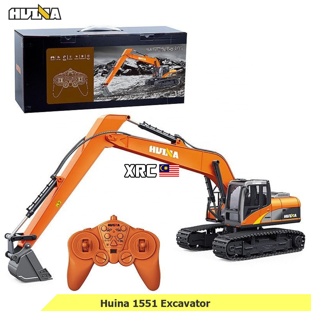 Huina 1551 LONG BOOM RC Excavator 2.4GHz 1:14 scale Remote Control 15 ...