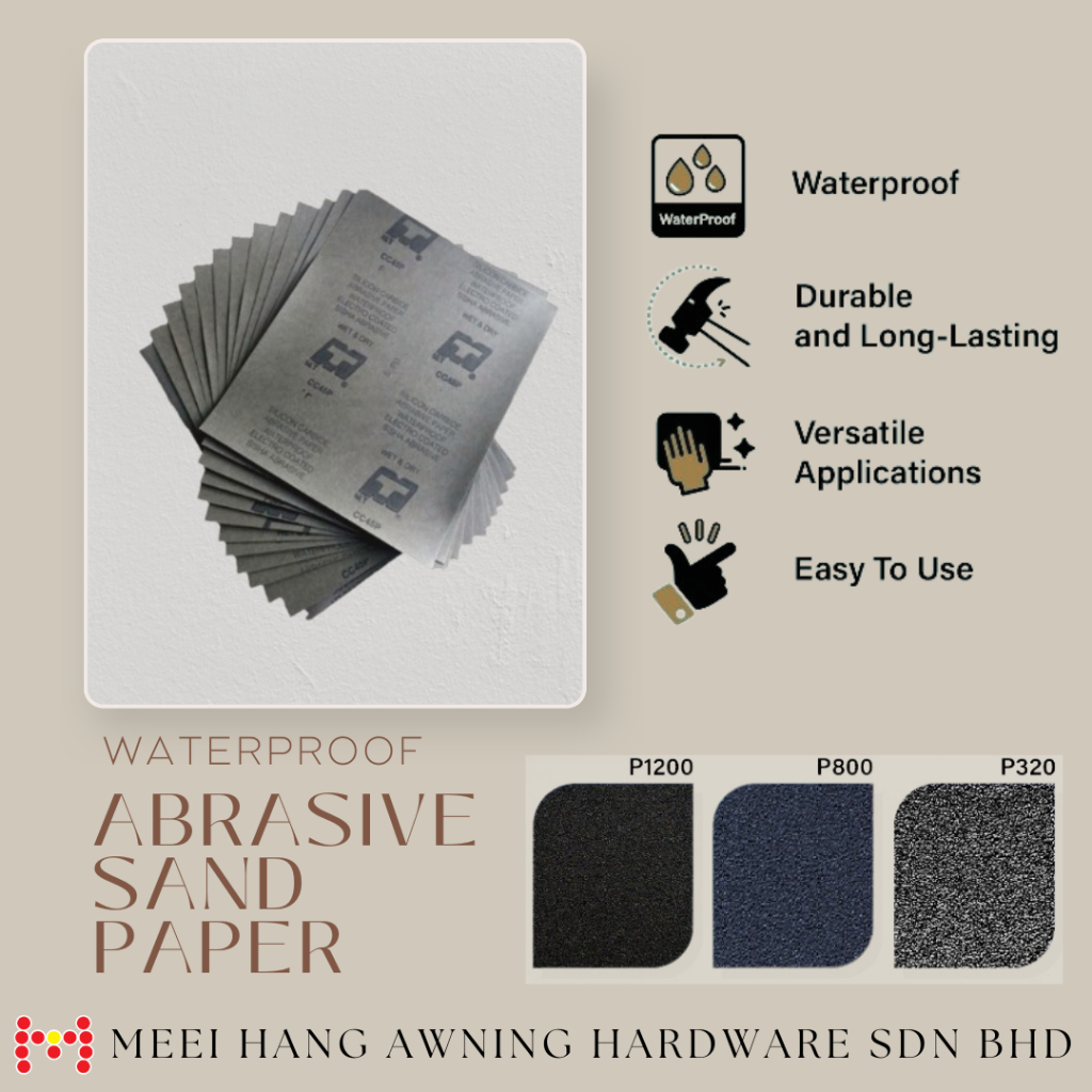 HIGH QUALITY M.T WATERPROOF ABRASIVE SANDPAPER 9" X 11" / ABRASIVE ...