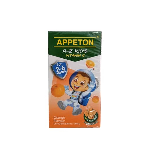 KOTRA APPETON A-Z KID'S VITAMIN C 30MG (ORANGE FLAVOUR) TABLETS 1x100`S ...