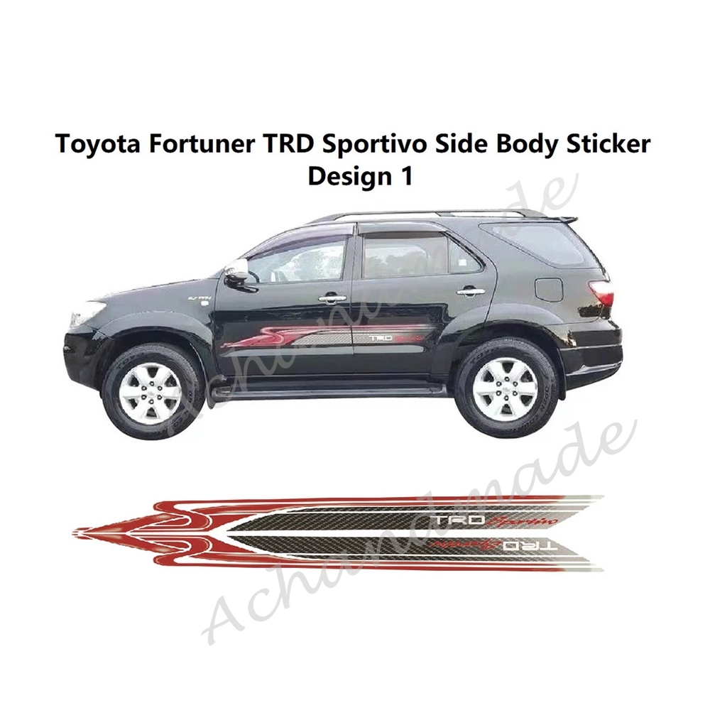 Toyota Fortuner Car Body Sticker Automotive - Car Side Body Sticker ...