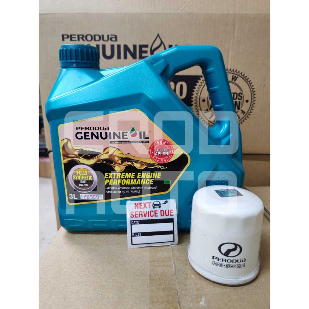 Perodua Engine Oil 0W20 Fully Synthetic (3 Liter) Proton Honda Toyota ...