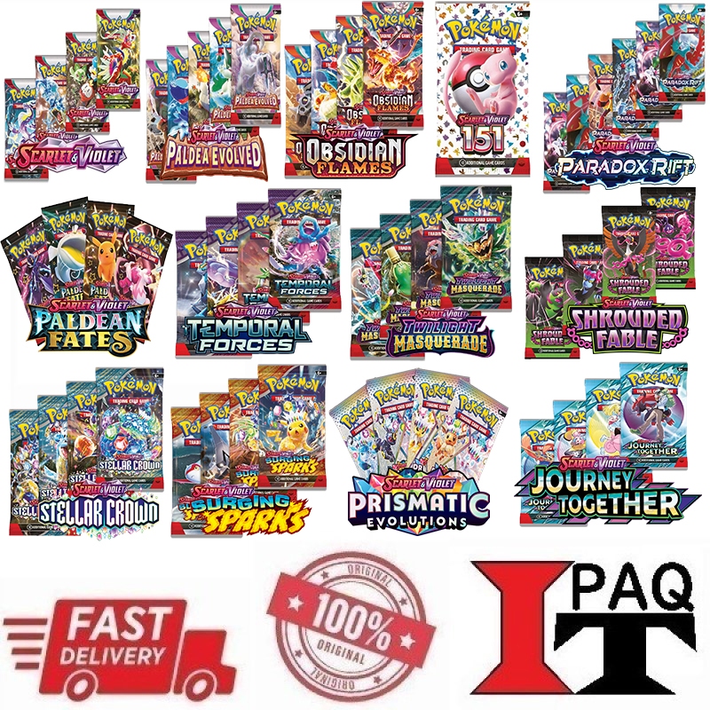 Pokemon TCG Booster Packs (1Packs) [SV01/SV02/SV03/SV3.5/SV04/SV4.5 ...