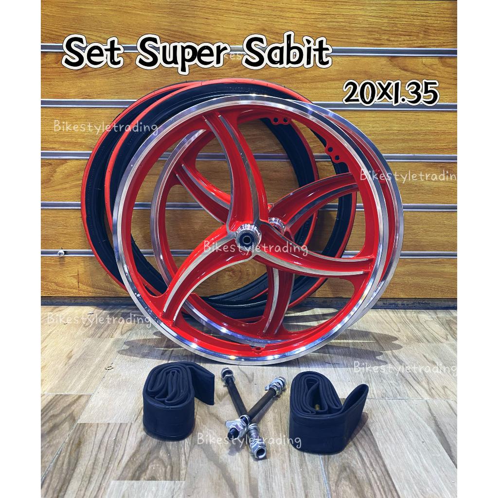 SPORTRIM SET 3 BATANG SABIT | SET ALLOY SPORTRIM | SET SPORTRIM BASIKAL 20" 20X1.35 TAYAR TWO ...