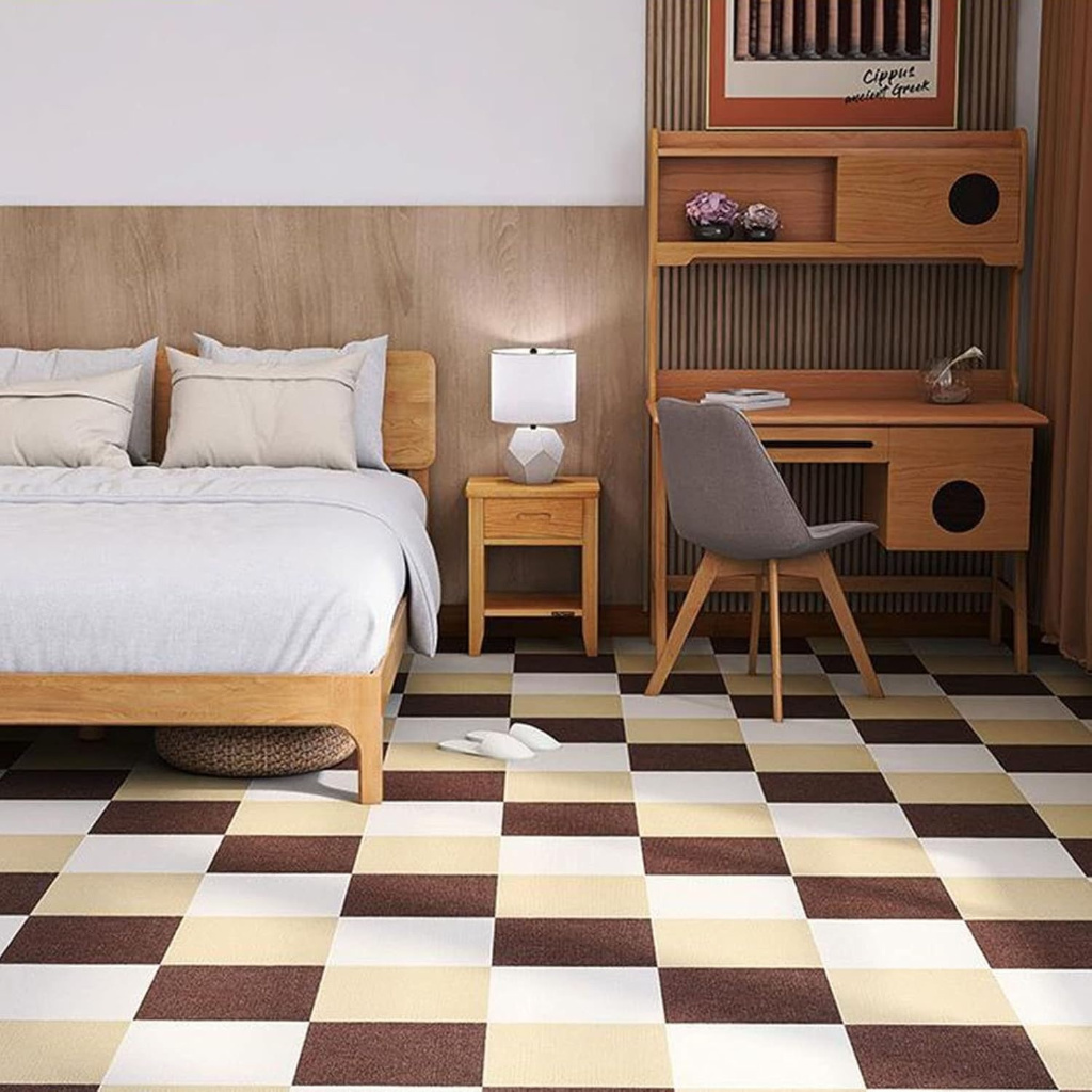 30x30cm Self Adhesive Washable Carpet Tiles Fllor Mat Home Bedroom ...