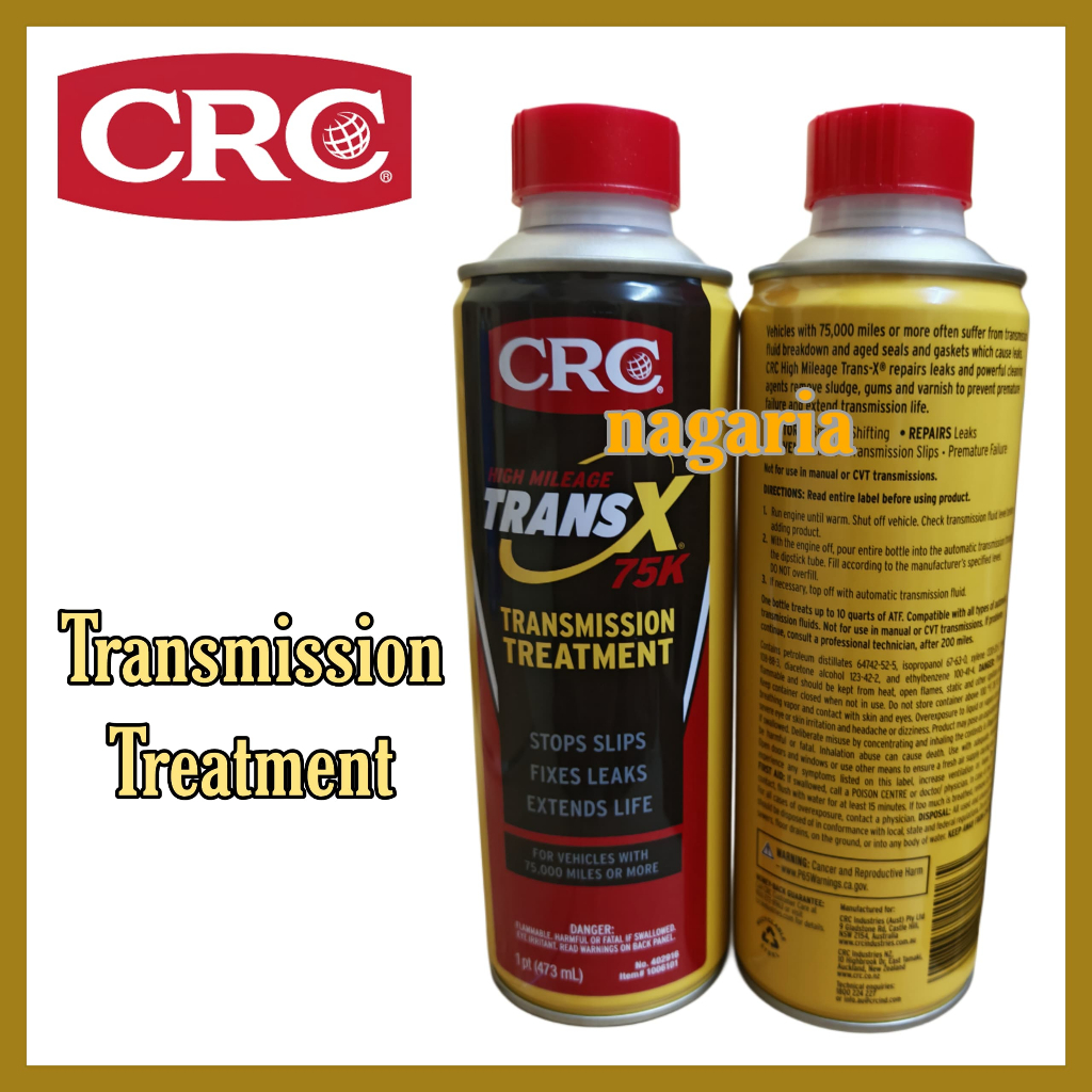 CRC TRANS-X 75K HIGH MILEAGE TRANSMISSION TREATMENT YELLOW Code: 402916 ...