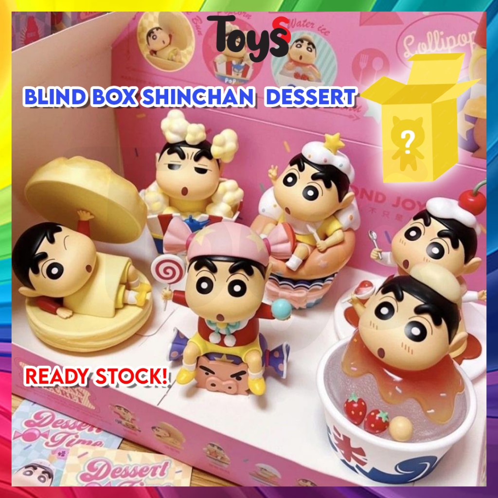 ⚡Toyss Crayon SinChan Figure Blind Box Mainan SinChan Chin Chan Toy ...