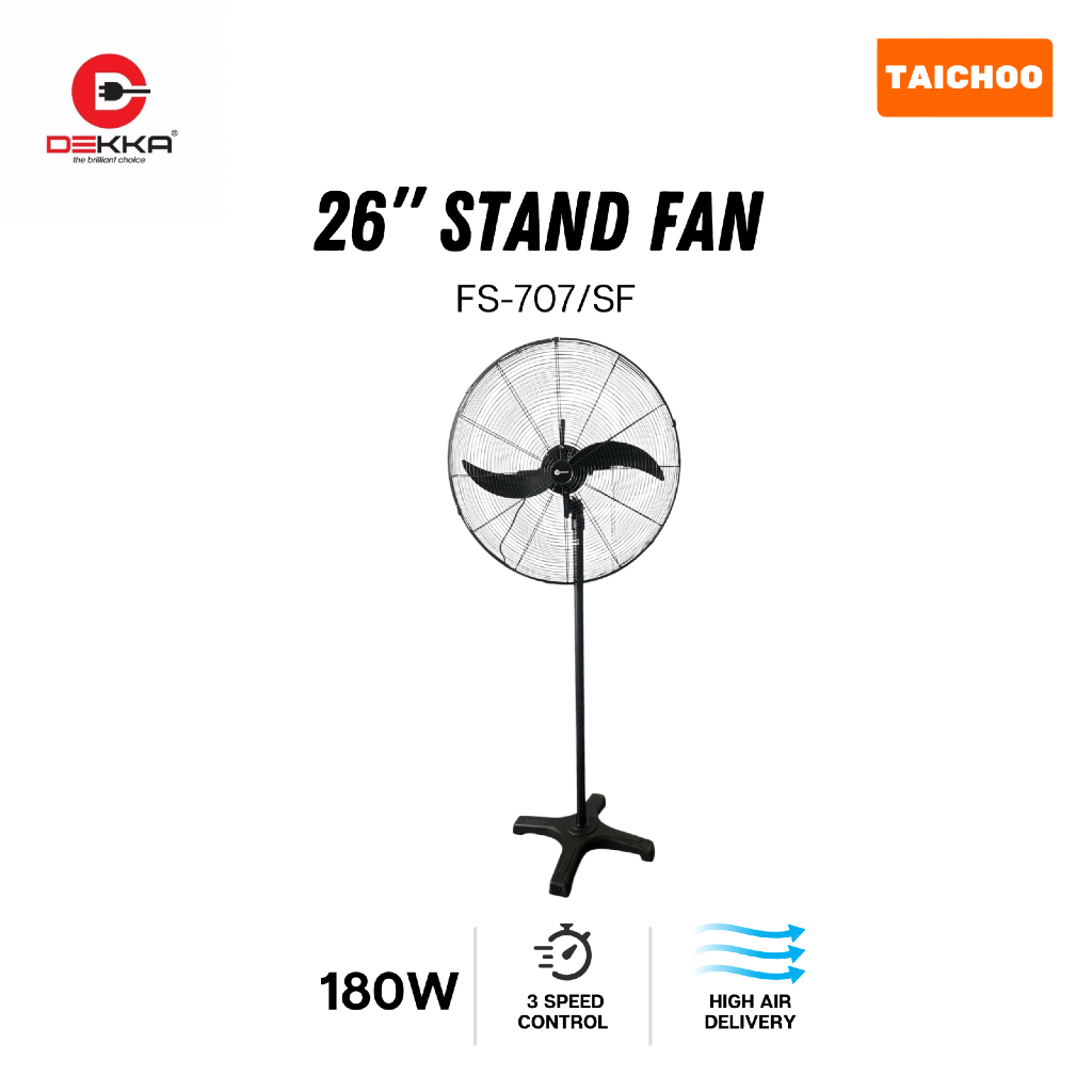 Dekka 26” Industrial Stand Fan FS-707/SF | Shopee Malaysia