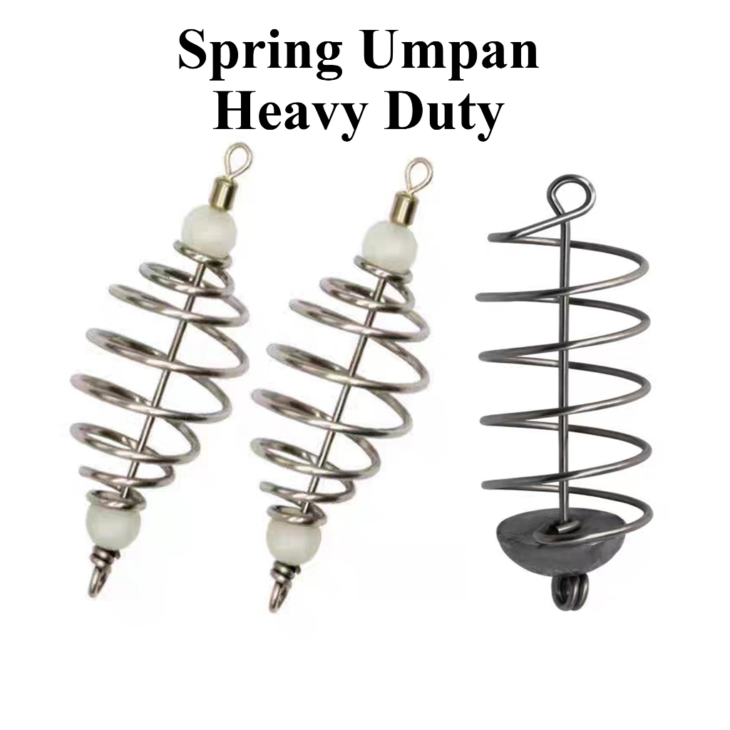 2pcs Fishing Bait Spring Umpan Memancing Heavy Duty Steel Perambut ...