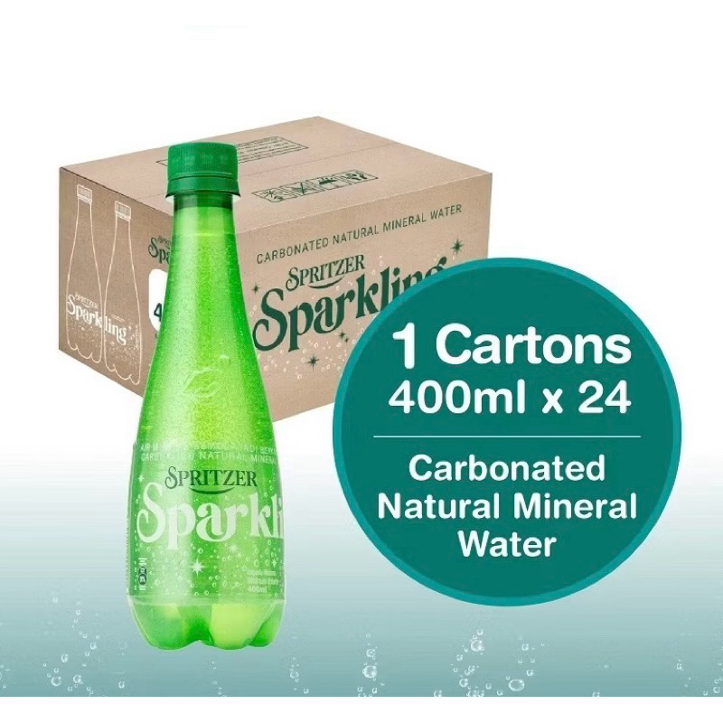 Spritzer Sparkling Natural Mineral Water 24x400ml | Shopee Malaysia