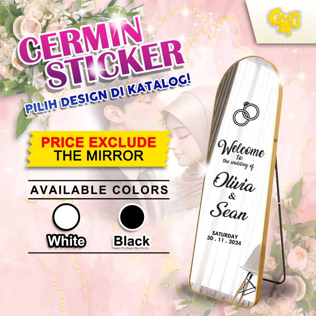 STICKER CERMIN WEDDING | STICKER CERMIN WELCOME BOARD | STICKER ...