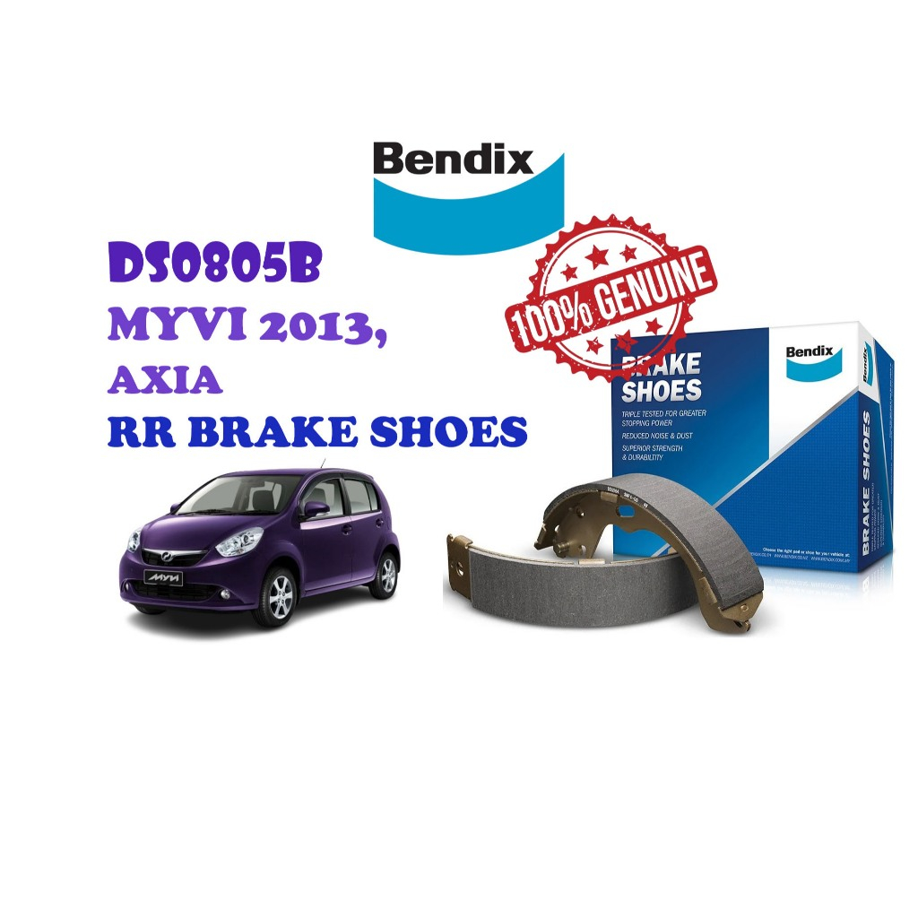 PERODUA AXIA, Myvi 2nd Gen, 3rd Gen 2013-2019 BENDIX Rear Brake Shoes ...