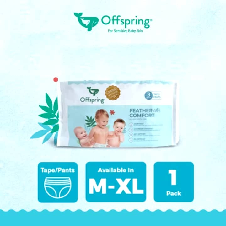 Offspring FeatherAir Comfort Diapers Tape/Pants Trial S/M/L/XL (3pcs ...