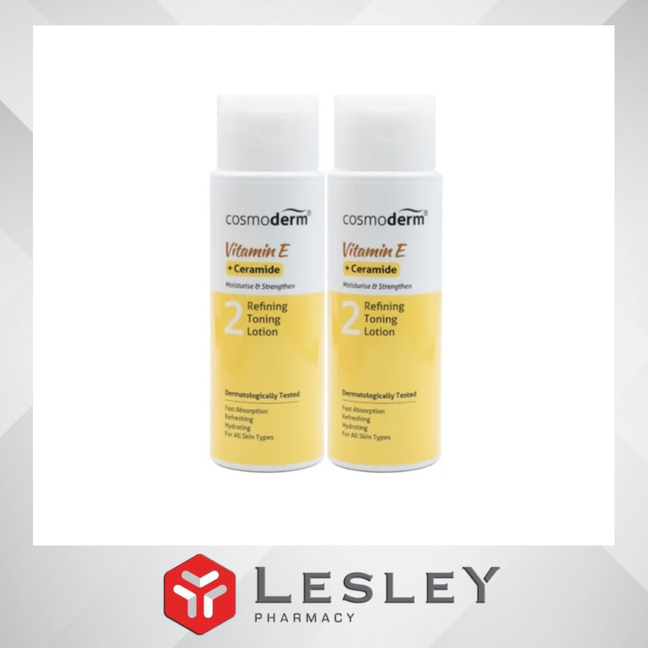 Cosmoderm Vitamin E + Ceramide Refining Toning Lotion 100mL x2 ...