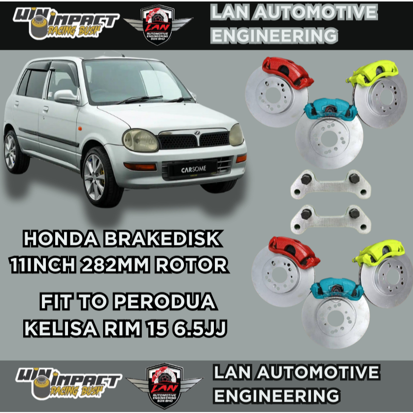 [FRONT ONLY] PERODUA KELISA UPGADE DISK HONDA 11 INCH 282MM ROTOR RIM ...