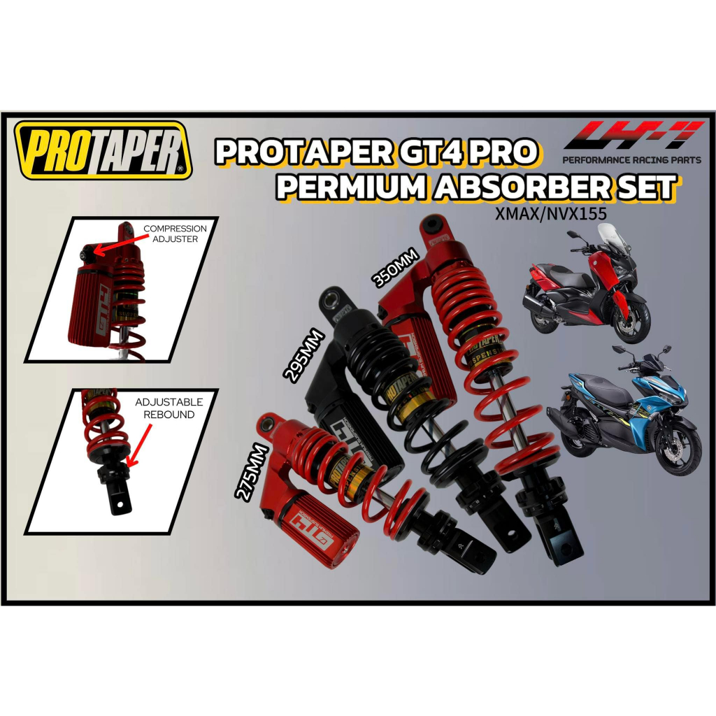 PROTAPER ABSORBER NVX/XMAX 275/295/350 GT4 PRO PREMIUM REAR CNC ...