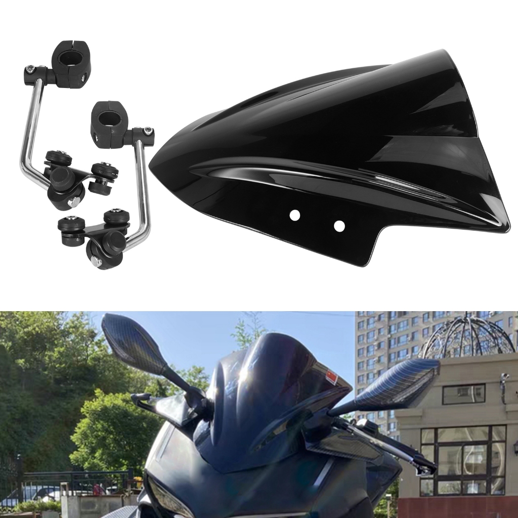 Universal Windshield with bracket for All 7/8 & 1" 22mm Handlebars ...
