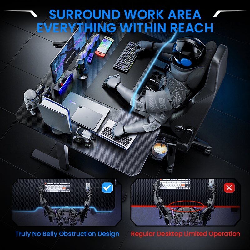 Xpanse Electric L-shape Meja Gaming Study Office Computer Adjustable ...