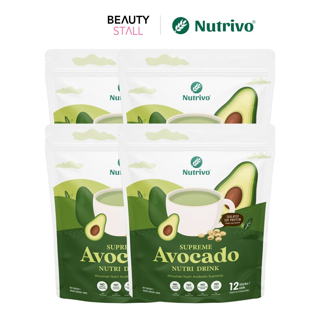 Nutrivo Supreme Avocado Nutri Drink (30g x 12 Sticks x 4 Bag) | HALAL Healthy Multigrain ...