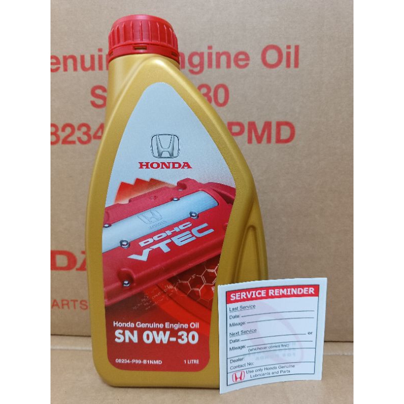 HONDA engine oil SN 0w-30 fully synthetic engine oil 1 liter | Shopee ...