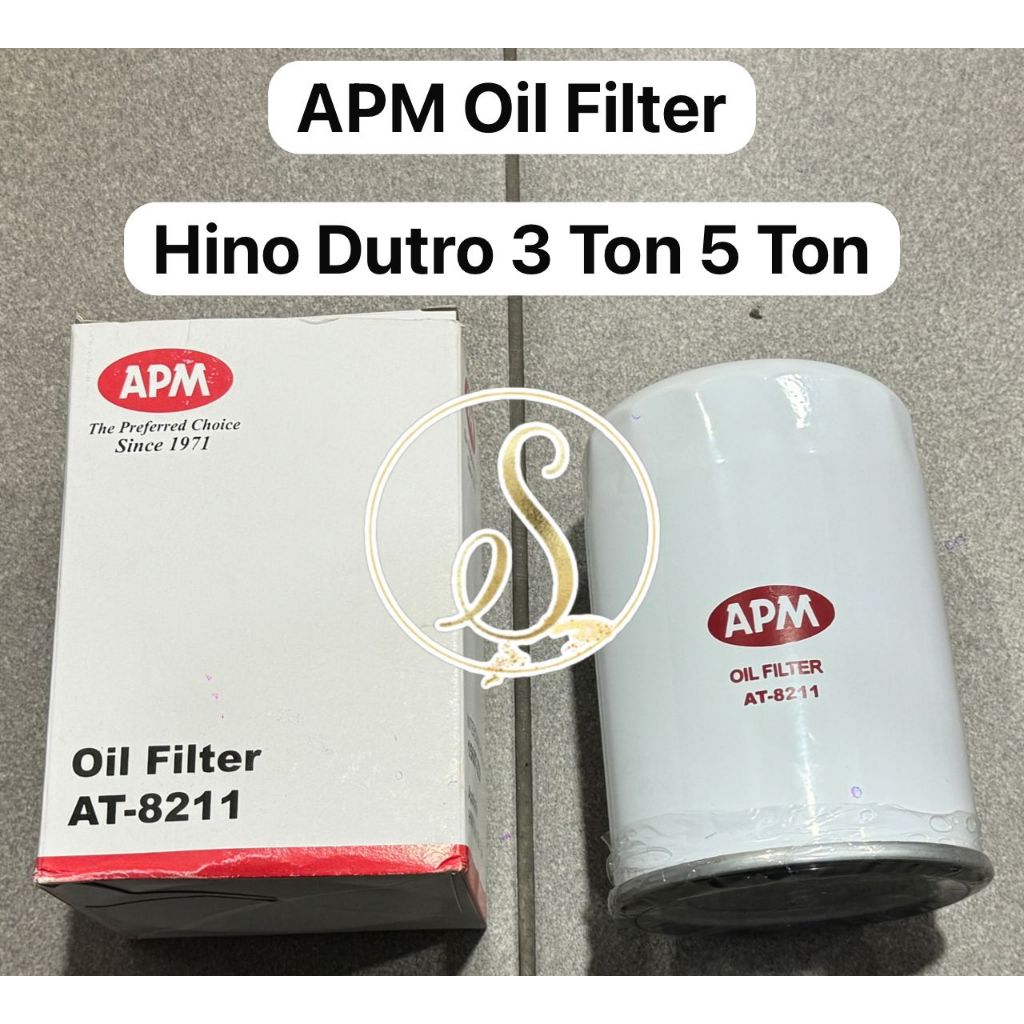 (100% ORIGINAL) APM OIL FILTER HINO DUTRO 3 TON 5 TON OIL FILTER ...