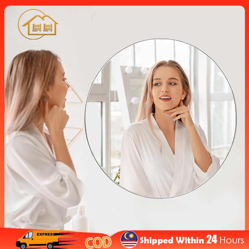 LI- Acrylic Round Mirror Mirror Sticker Wall Self-Adhesive Bathroom ...