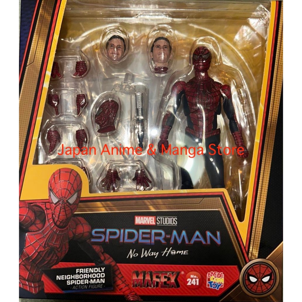 MEDICOM TOY MAFEX No.241 FRIENDLY NEIGHBORHOOD SPIDER-MAN Action Figure Japan Marvel Ironman ...