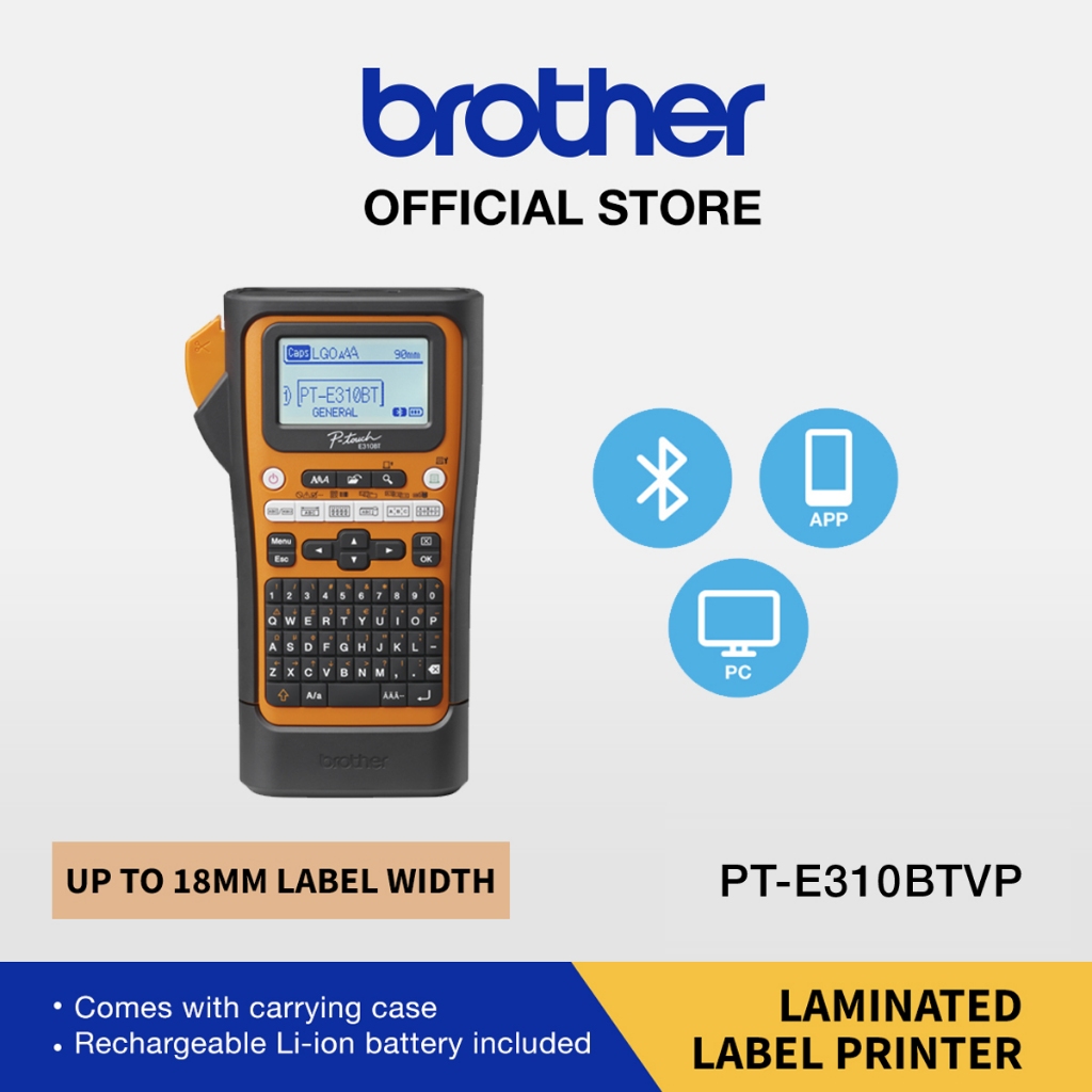Brother PT-E310BTVP Label Printer Professional Label Printer for ...