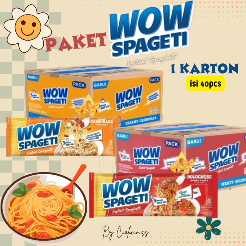 WOW SPAGHETTI INSTANT WOW SPAGETI INSTANT 1 KARTON | Shopee Malaysia
