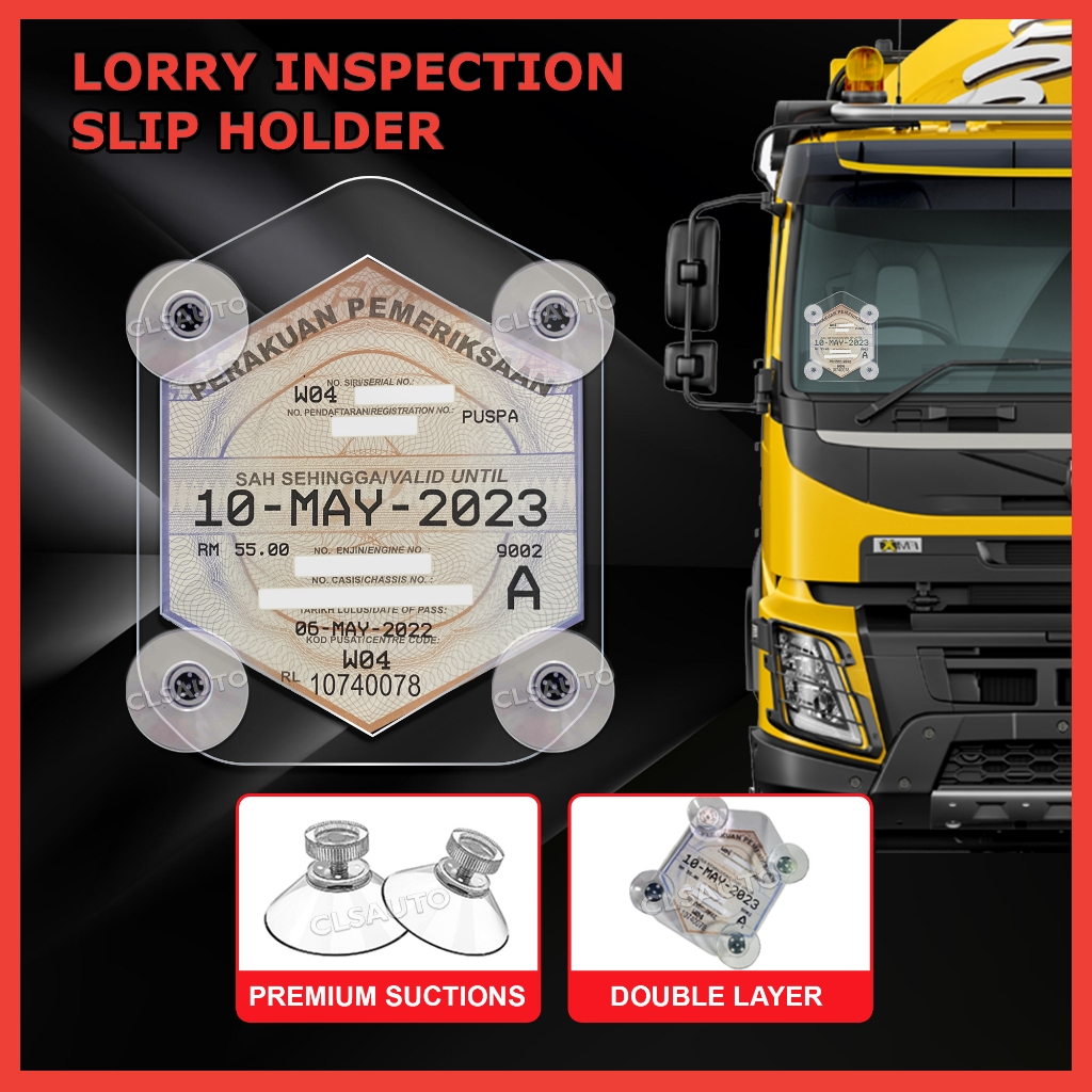 Lorry Roadtax Holder Puspakom Inspection Slip For Van Bus Truck ...