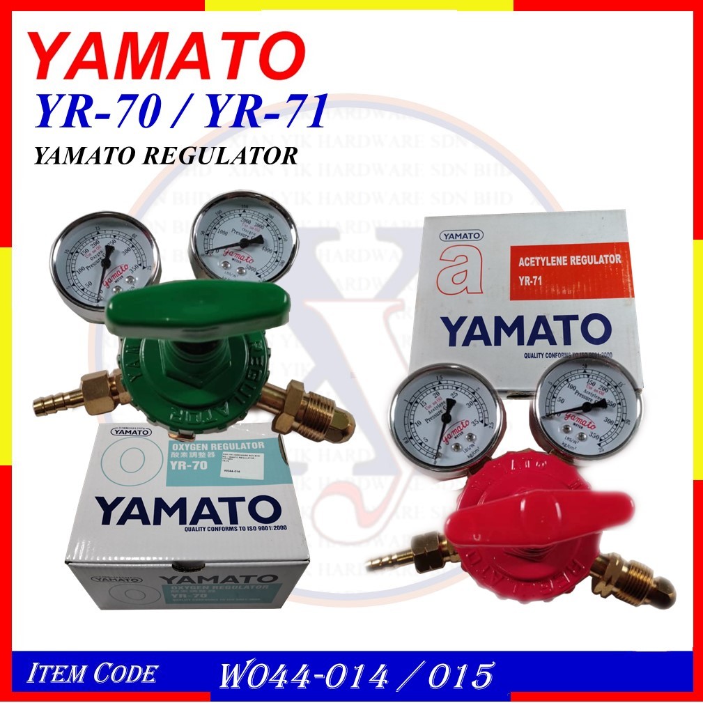 (YR-70 / YR-71) YAMATO REGULATOR - OXYGEN / ACETYLENE W044-014 / W044 ...