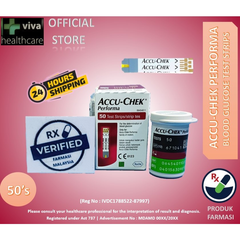 Accu-chek Performa Test Strips Blood Glucose accuchek accucheck check ...